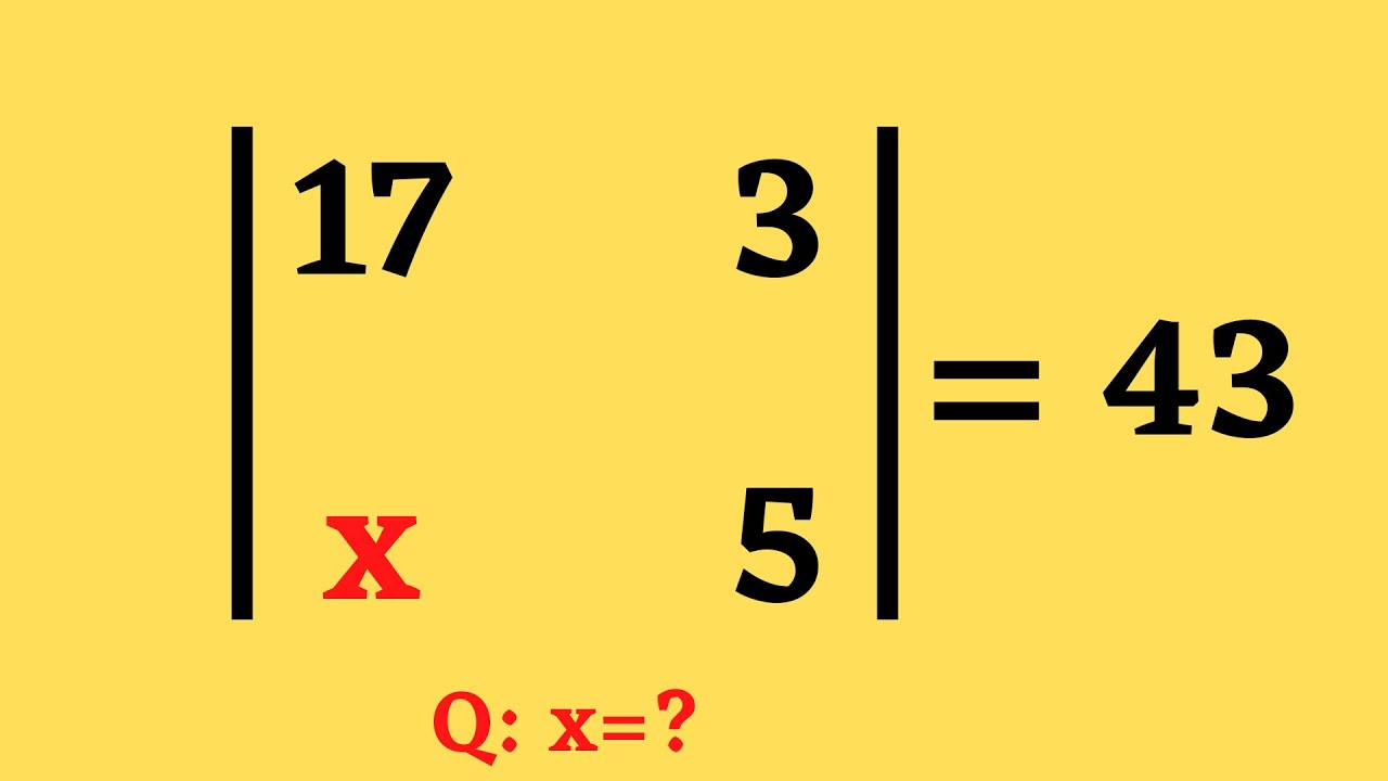 CALCULE O VALORDE X /DETERMINANTE DE UMA MATRIZ 2X2/ MATEMÁTICA BÁSICA ...