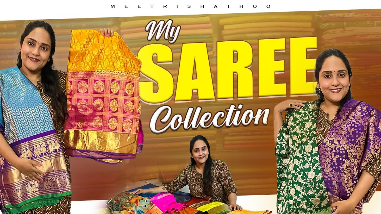 My Saree Collection | Mee Trisha Thoo | #Trisha #saree - YouTube