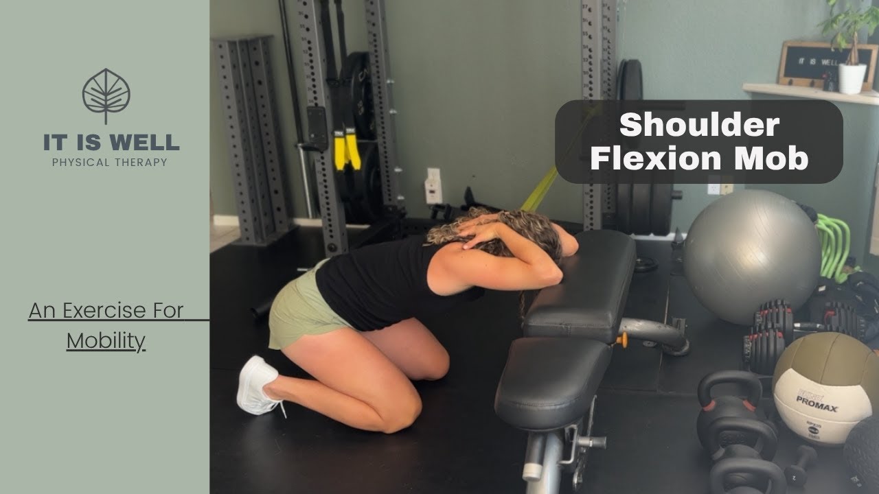 Shoulder Flexion Bench Mobilization - Banded Lateral Mobilization - YouTube