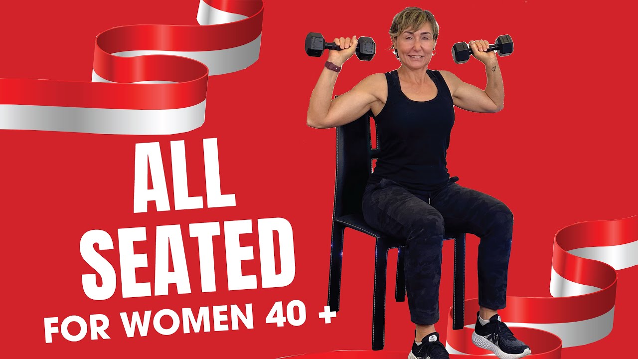 Advanced Chair Strength Workout - No Impact [ALL SEATED] - YouTube