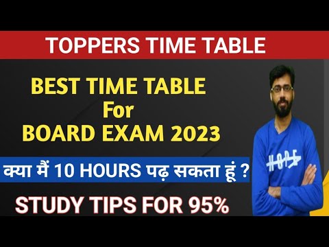 BEST TIME TABLE FOR BOARD EXAMS 2023 | BEST STRATEGY FOR BOARD EXAMS ...