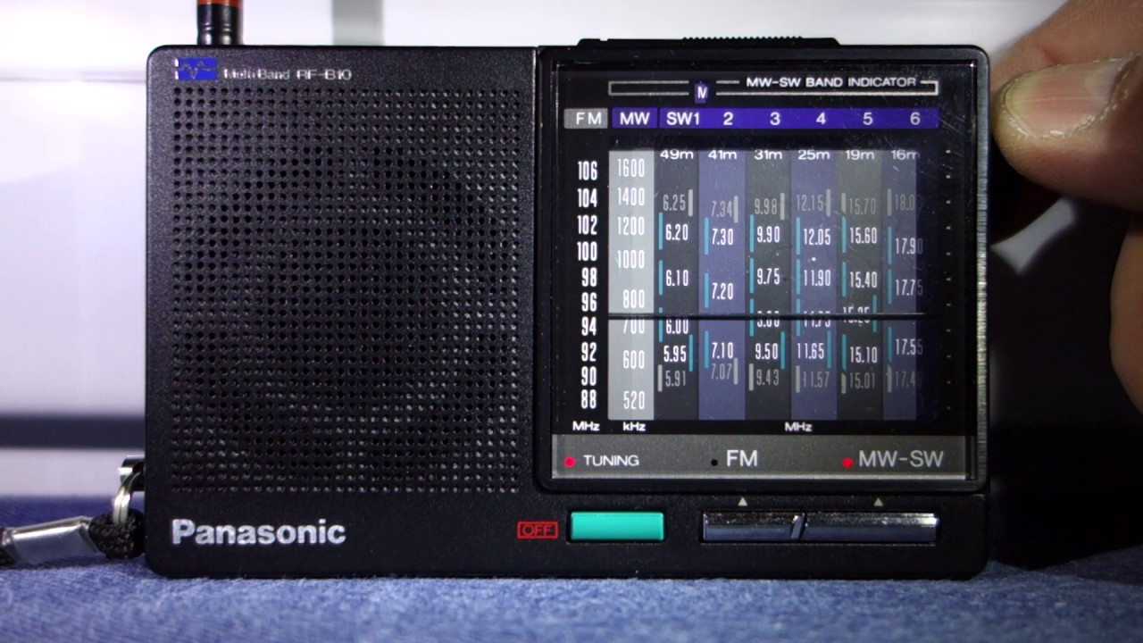 Panasonic RF B10 Multi Band Pocket Radio Receiver. MW test.. - YouTube
