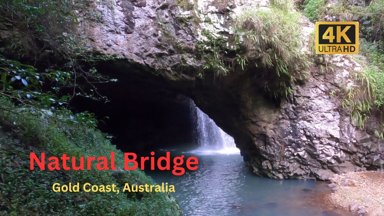 Natural Bridge, Springbrook National Park, Gold Coast, Australia (4K ...