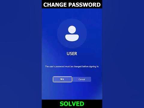 SOLVED "Password must be changed" WINDOWS 11/10 - YouTube
