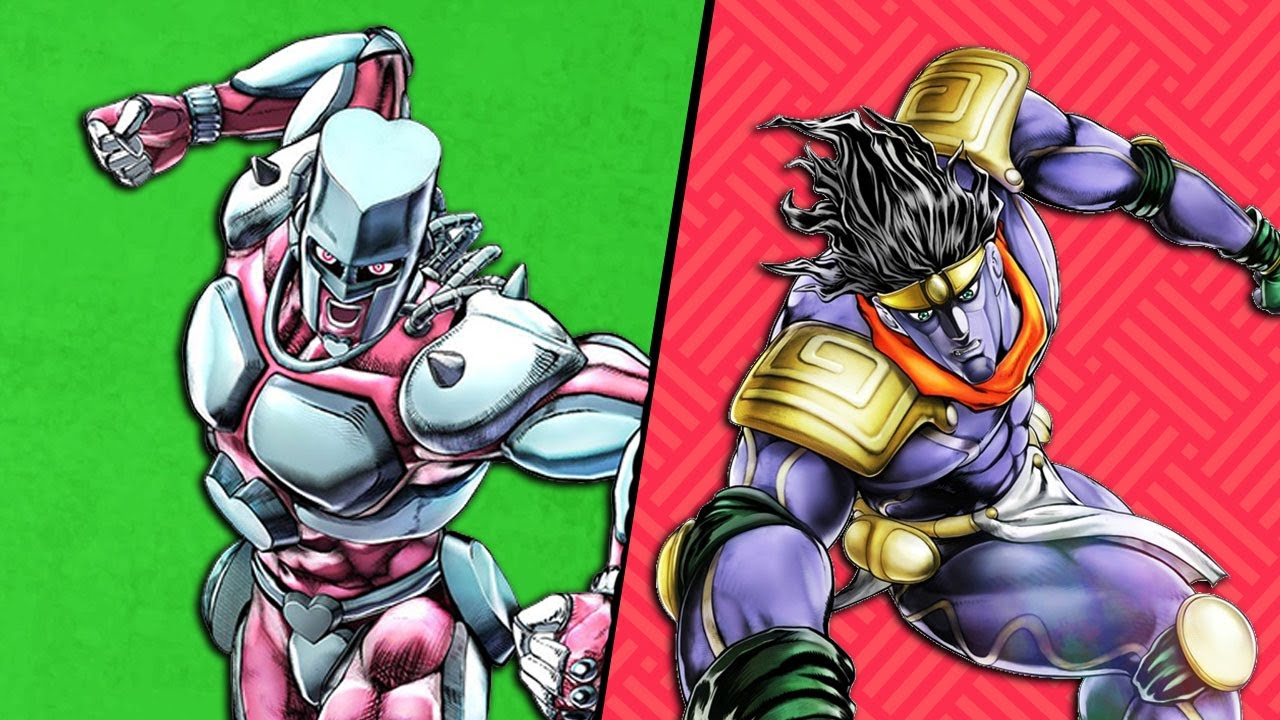 Crazy Diamond's color contrast to Star Platinum - YouTube