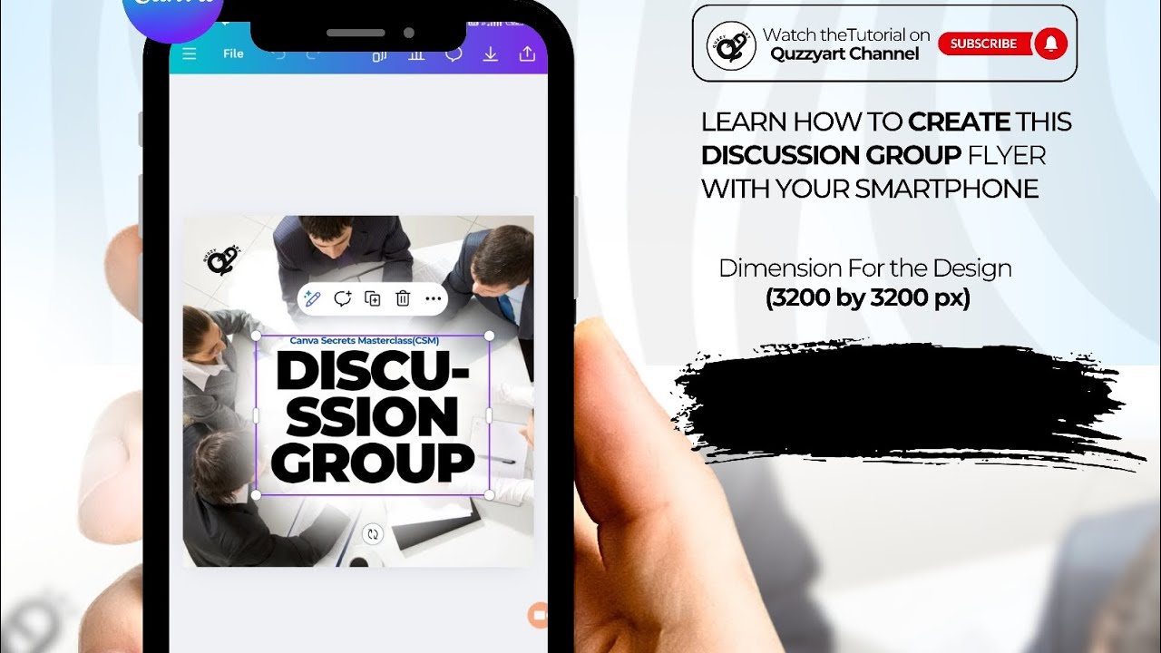 How to Design a Clean Discussion Group Flyer Using Canva on Your Phone ...