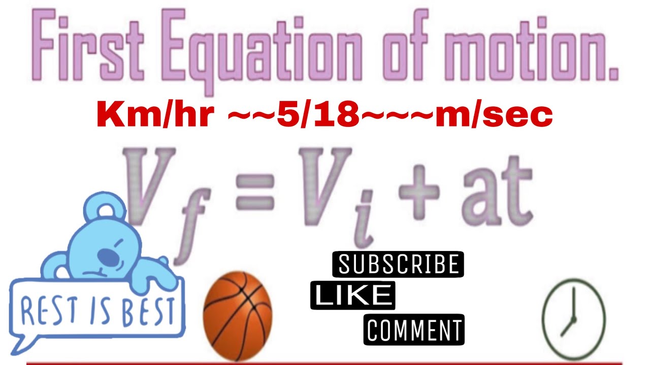MOTION FULL CHAPTER PART (8) ||class 9||PHYSICS [FIRST EQUATION OF ...