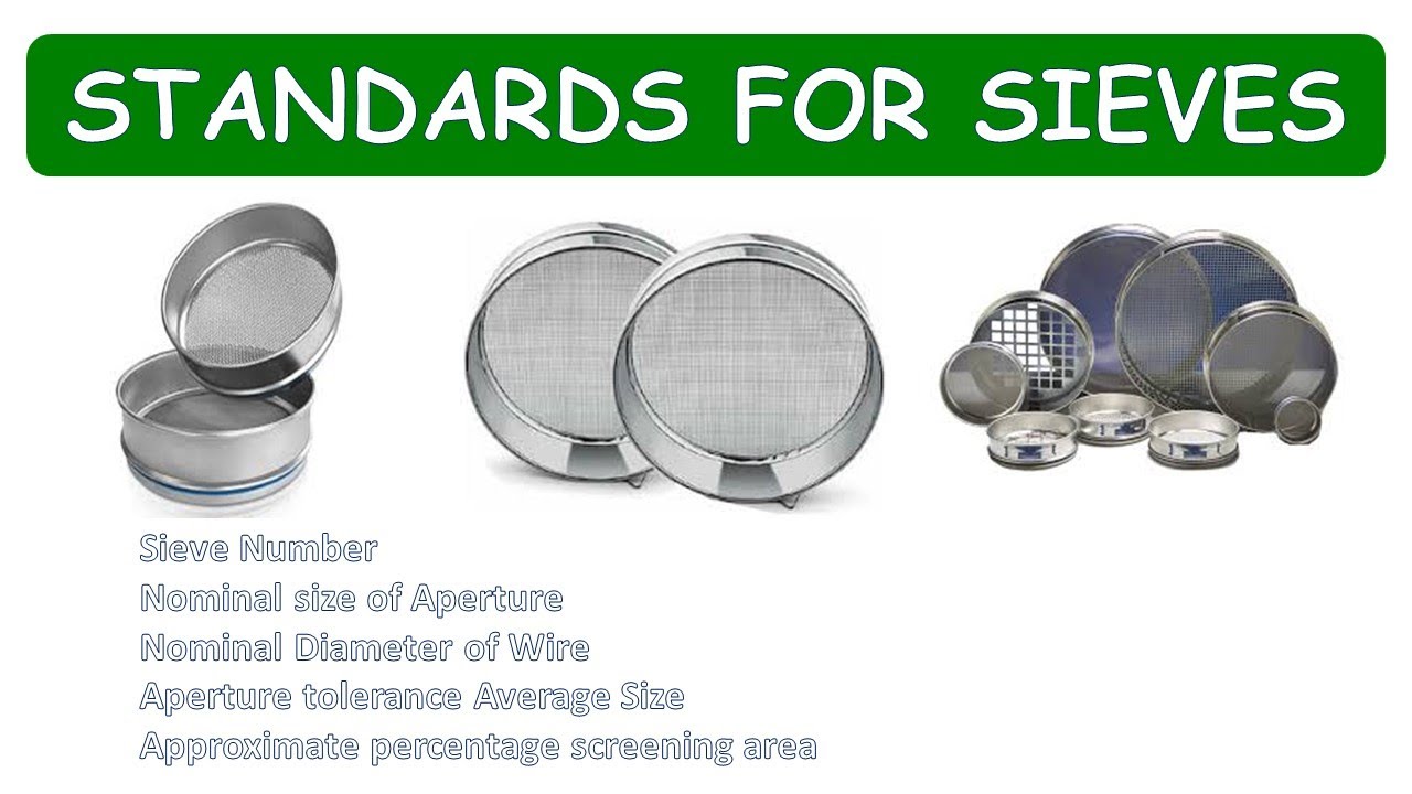 Standards for Sieves - YouTube