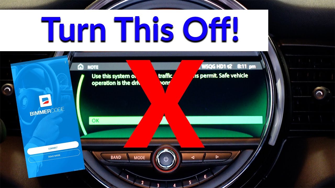 Turn off Warning Message in a MINI Cooper with Bimmercode - YouTube