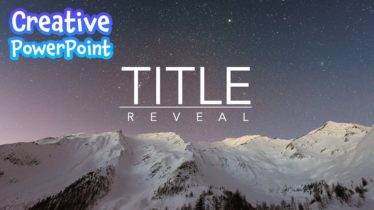 Make a title reveal animation in PowerPoint 🚀 Motion graphics in ...