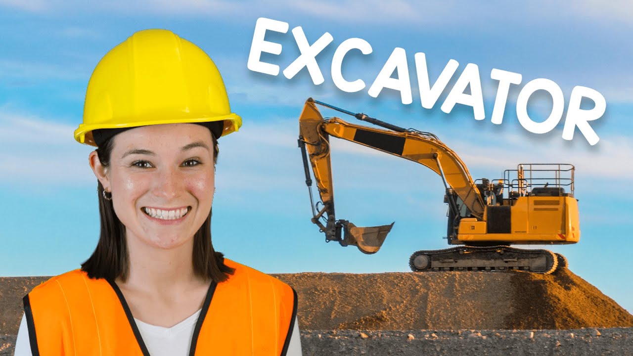 The Excavator Song | Digging up a Hole | Construction Vehicle Song for ...