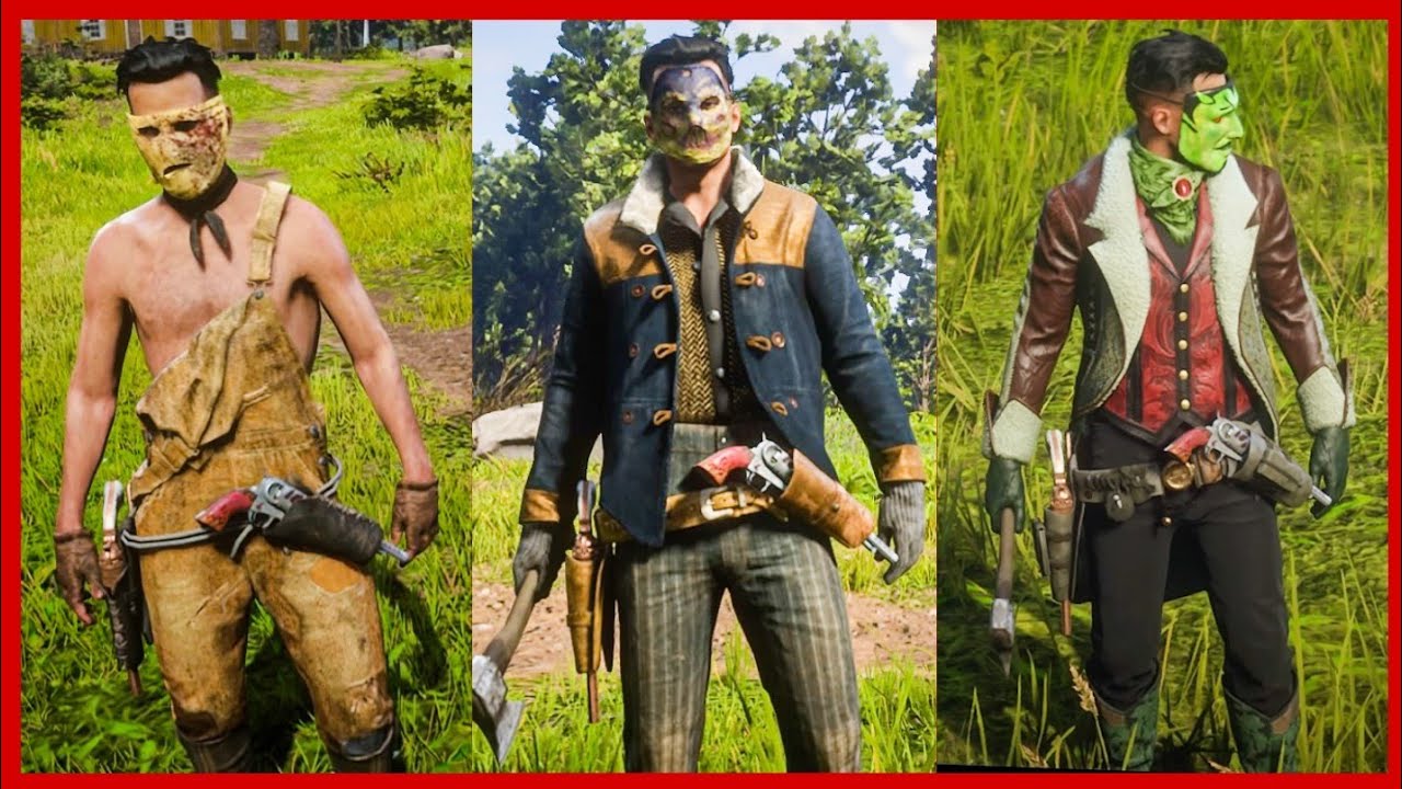 Red Dead Online Masked Killers Outfits - YouTube