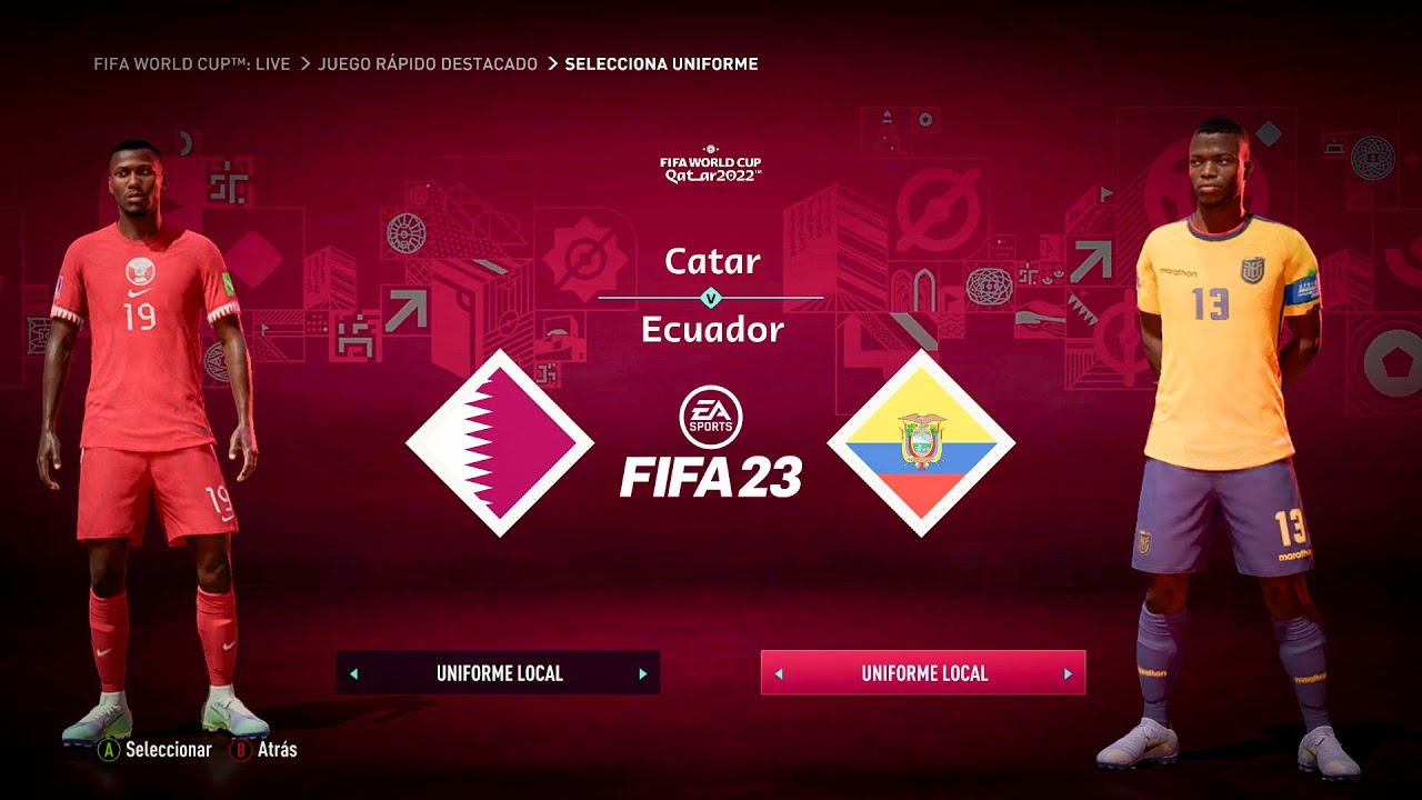 FIFA 23 | Qatar vs Ecuador [FIFA WORLD CUP] Legendario | Español Latino ...