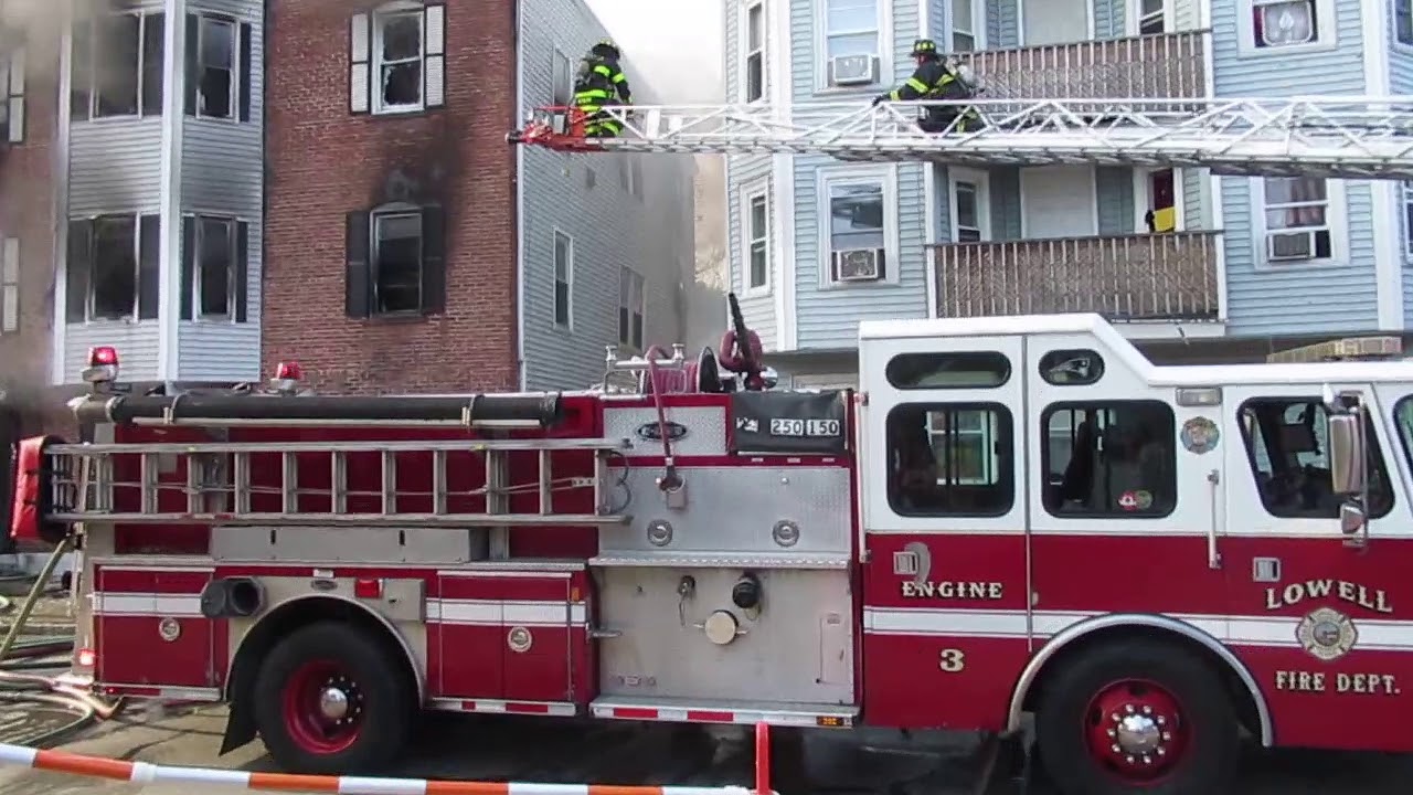 Lowell Ma 3 Alarm Fire 12 Cross St - YouTube