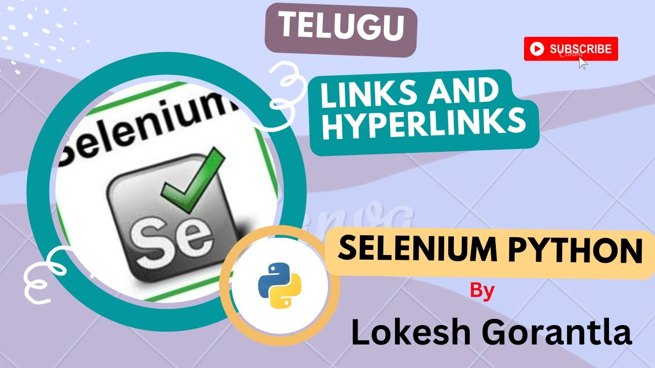 Part 26: Links | HyperLinks in Selenium Python | Telugu - YouTube