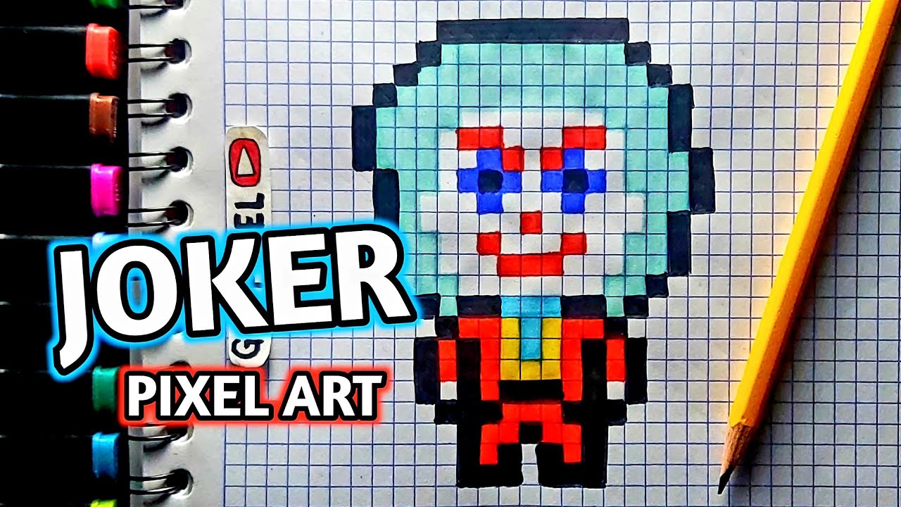 Como Dibujar A JOKER | PASO A PASO FACIL (pixel art) | how to draw ...