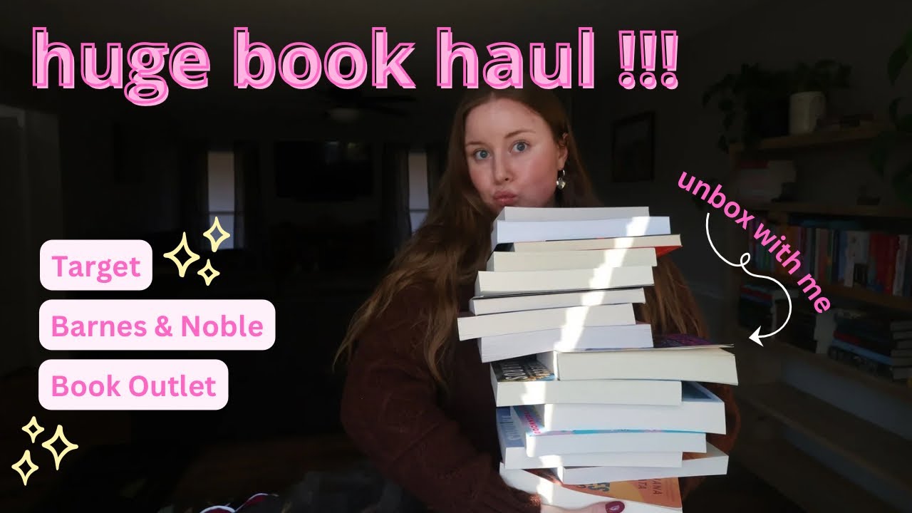 Huge Book Haul!!! Target + Barnes & Noble + Book Outlet - YouTube