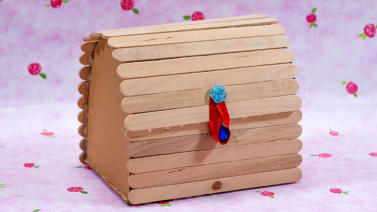 Easy DIY Crafts Popsicle Organizer Storage Box. - YouTube