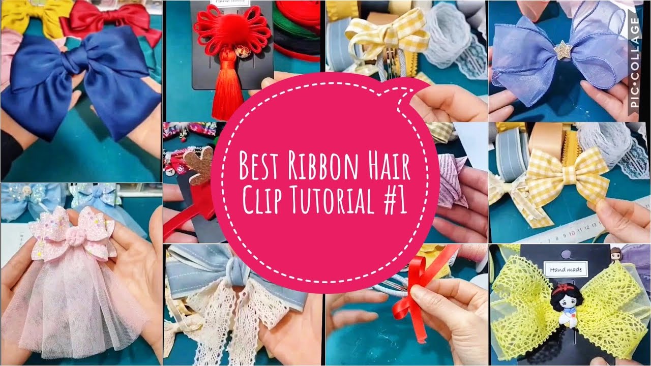 Best 10 Ribbon Bow Hair Clip Tutorial #1 - YouTube