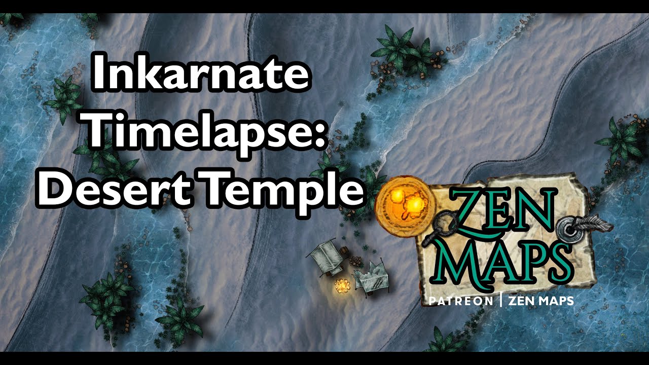 Inkarnate Tutorial - Desert Oasis Temple Timelapse - YouTube