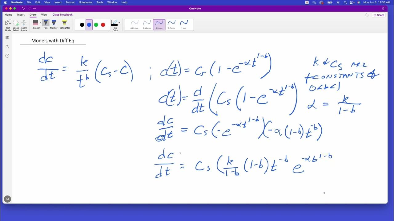 Example using Diff Eq - YouTube