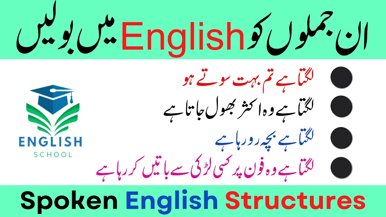 Spoken English Structure || Advance English Structure in Urdu | USE OF ...