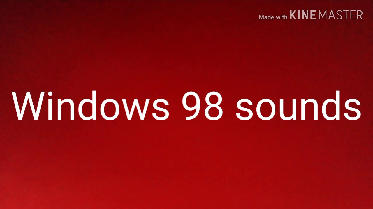Windows 98 sounds - YouTube