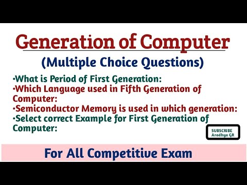 GENERATION OF COMPUTER: MCQ'S|Important points|Computer questions for ...