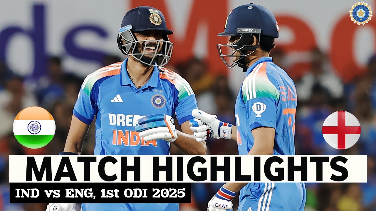 India vs England 1st ODI Highlights 2025 | IND vs ENG 1st ODI 2025 Full ...