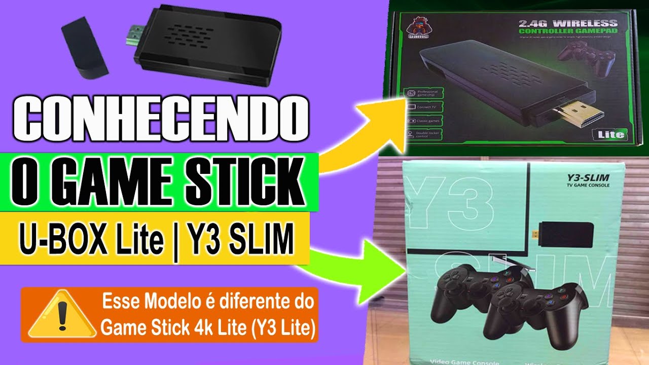 CONHECENDO O GAME STICK U-BOX LITE-DATA FROG Y3 SLIM | DIFERENÇAS COM O ...