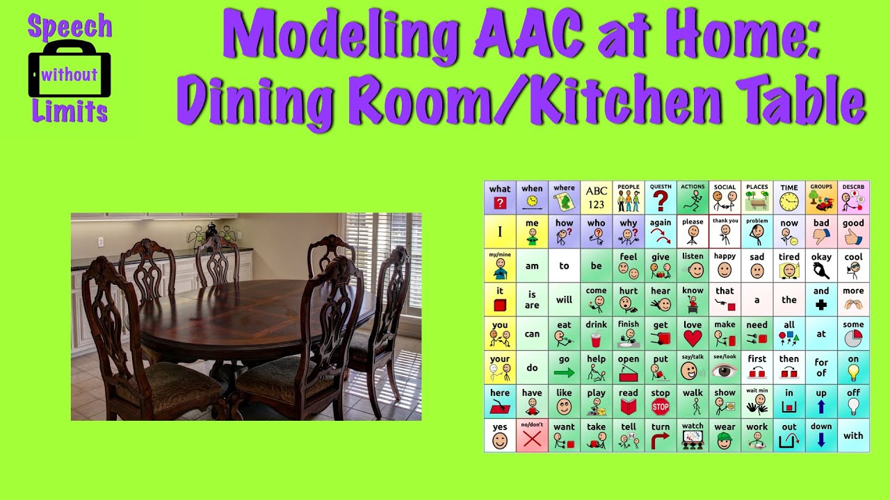Modeling AAC at Home: Dining Room/Kitchen Table - YouTube