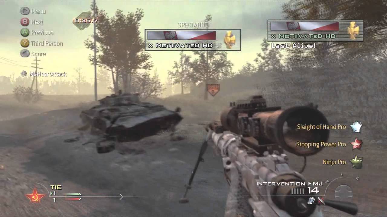 MW2 - Amazing SnD 5 Man Intervention Clutch Killfeed With Reaction ...