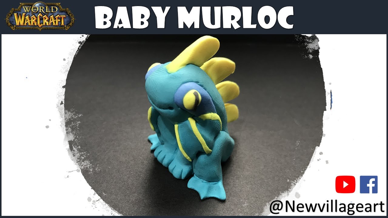 Creating a Baby Murloc from World of Warcraft using Polymer Clay - YouTube