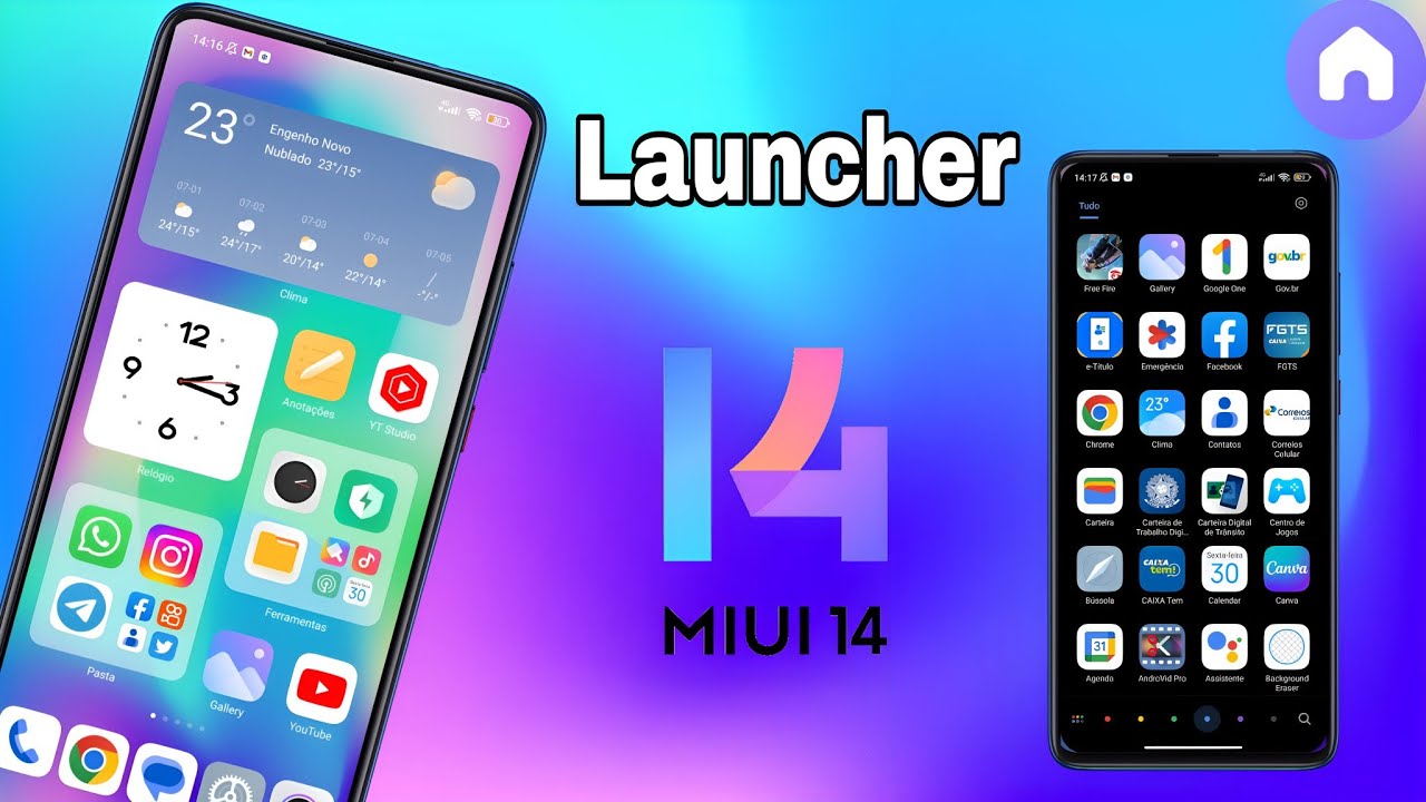 AGORA SIM! 💥 Mi LAUNCHER - MIUI 14 - Agrupar Ícones pela Cor ...