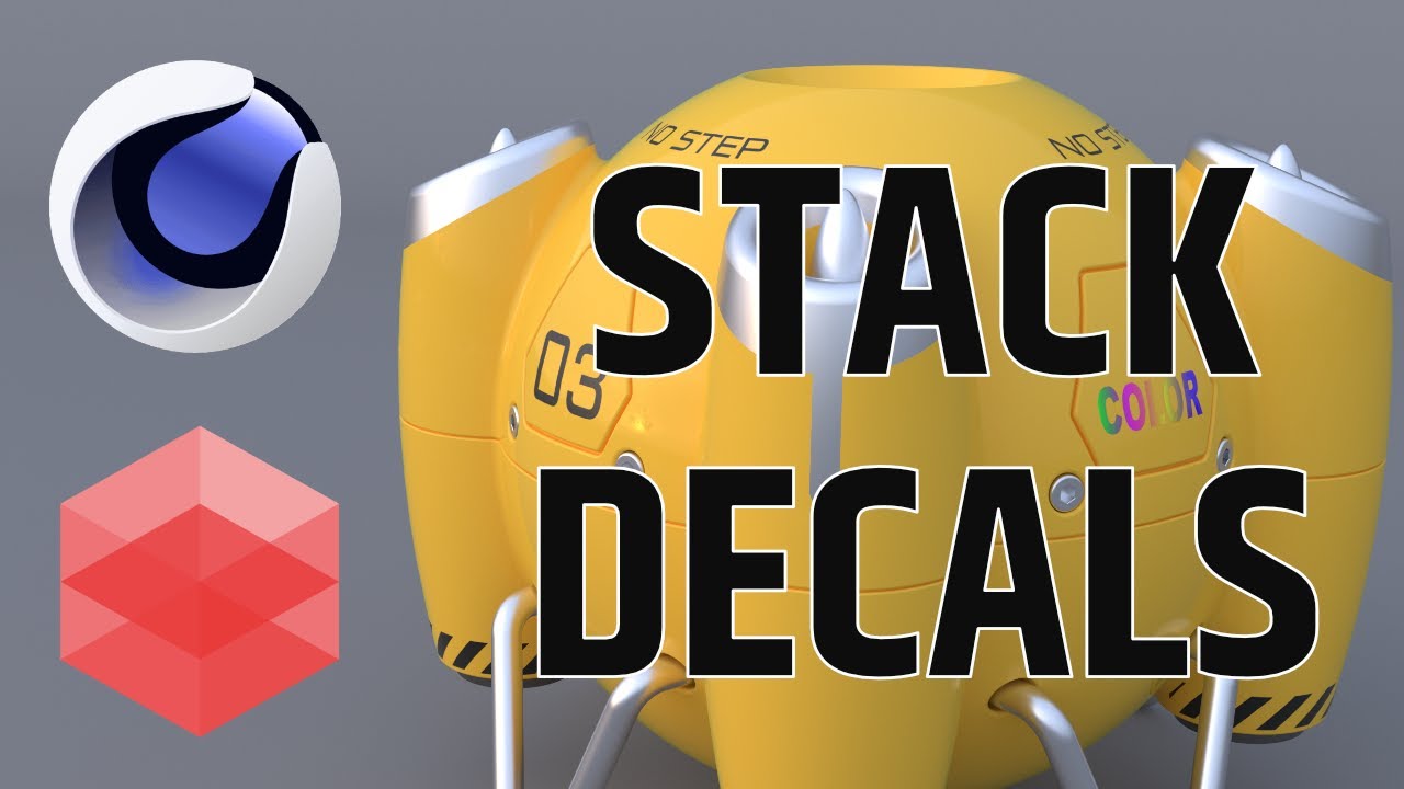 Cinema 4D and Redshift: material stacking and decals, no UV's - YouTube