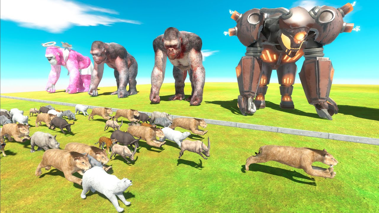 EXTRIMAL RUN IN THE HILL TO SURVIVE! - Animal Revolt Battle Simulator ...