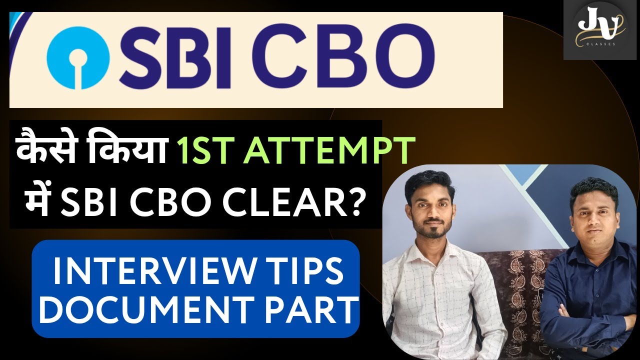 SBI CBO TOPERS INTERVIEW || SBI CBO INTERVIEW TIPS || CIRCLE BASED ...