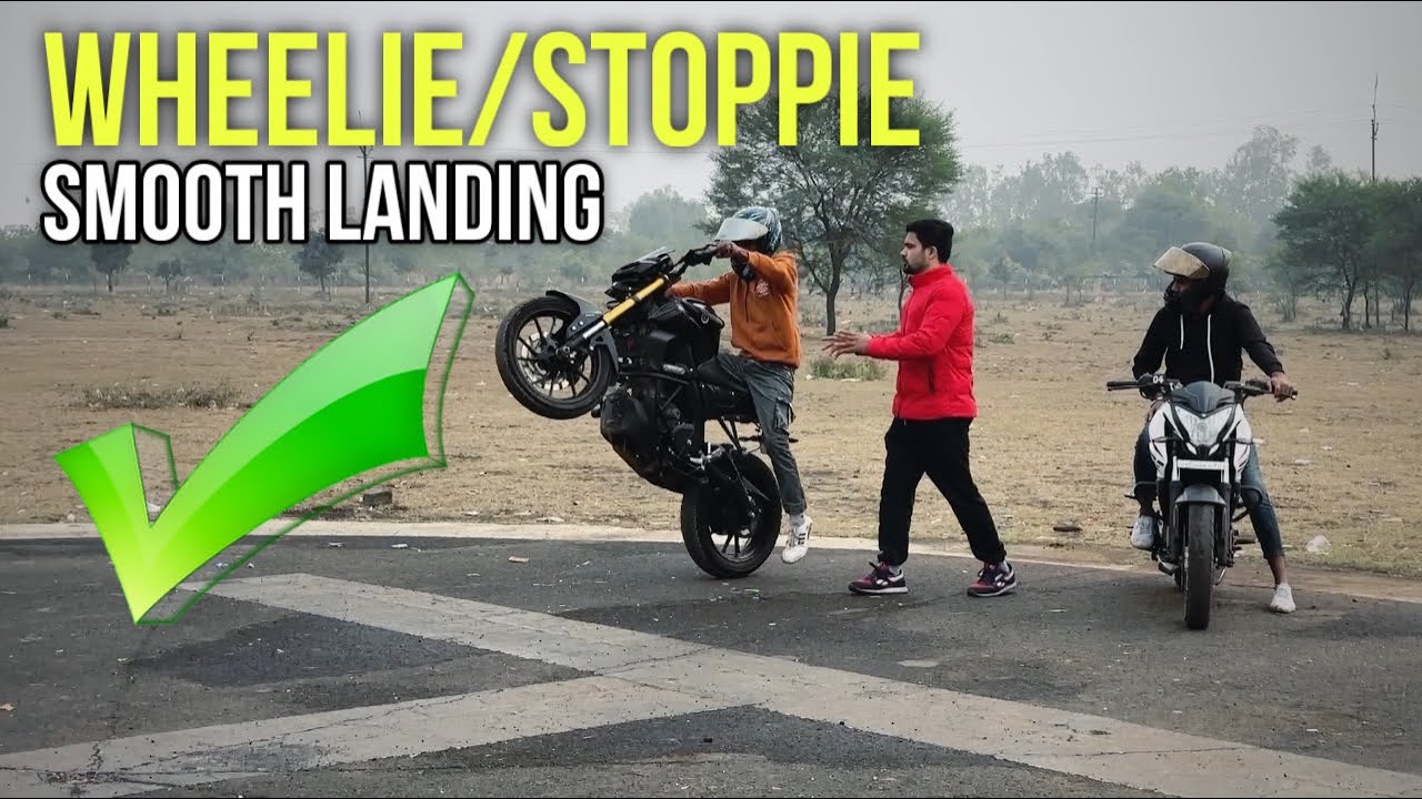 How to do smooth WHEELIE and STOPPIE😍by faraz stunt rider # ...