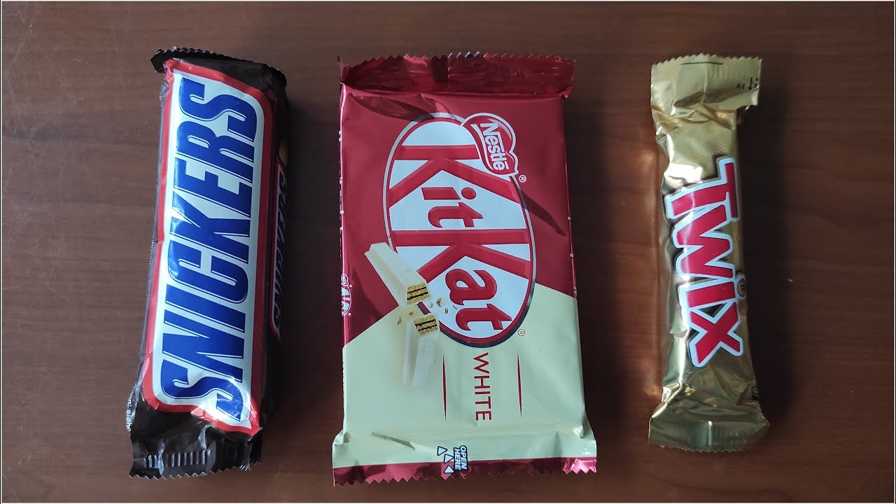 ASMR Unpacking Sweets | KitKart Vs Twix Vs Snickers - YouTube