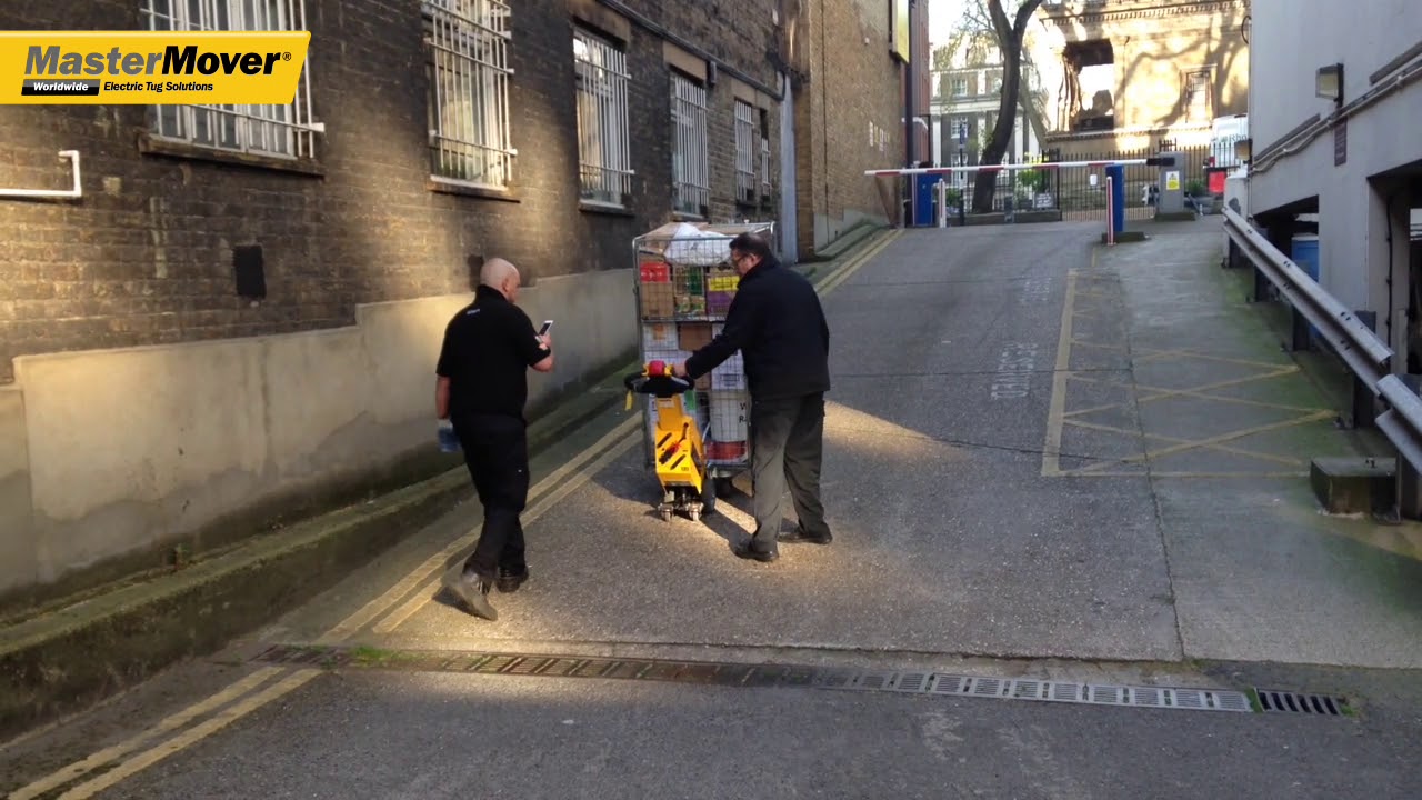 Electric Tug / Tugger Controlling Roll Cages Down Steep Slopes ...