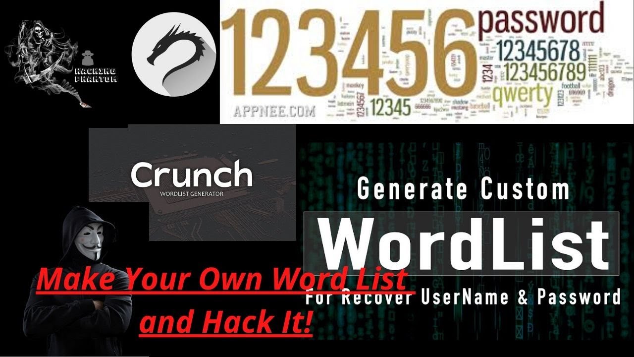Create your own | POWERFUL!! Word List | with Crunch Tool [ Tutorials ...
