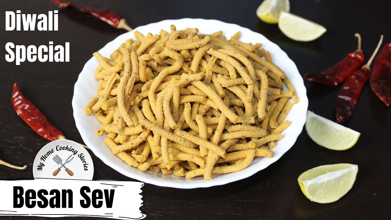 Besan Sev Recipe | Diwali Special | Homemade Ratlami Sev Recipe ...