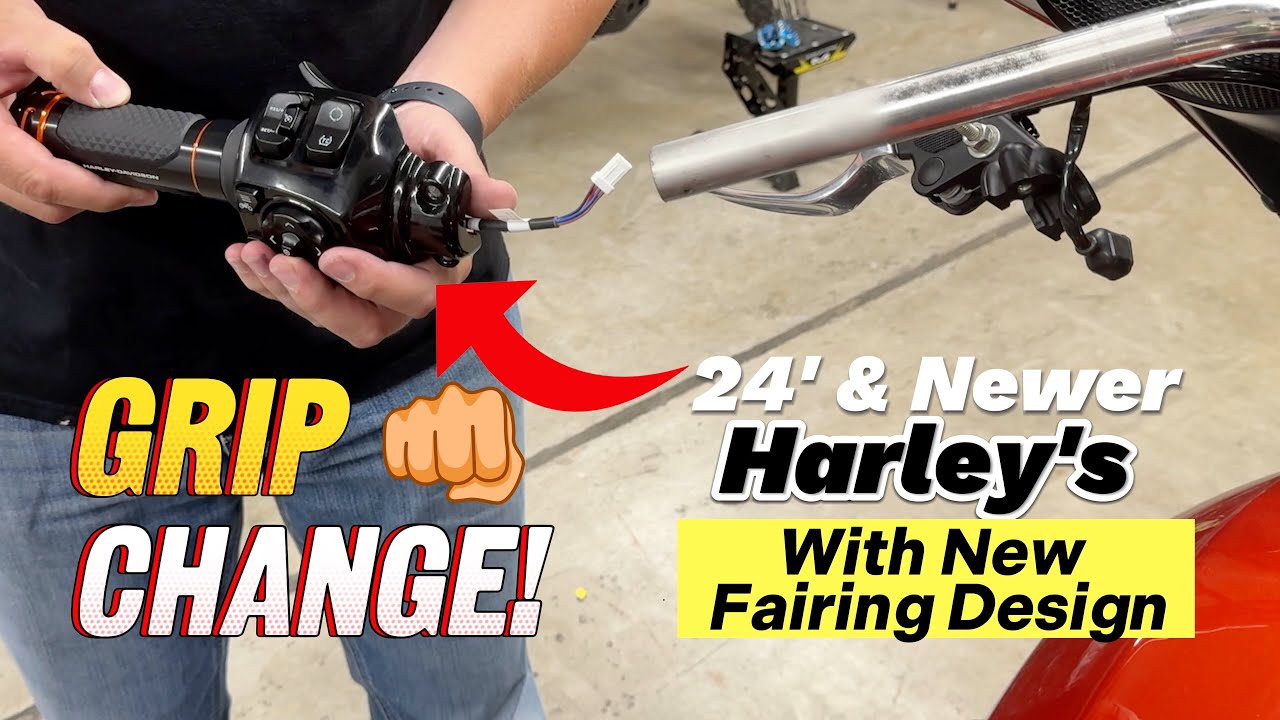 24 & Newer Harley-How To Install Hand Grips & Remove The Control ...