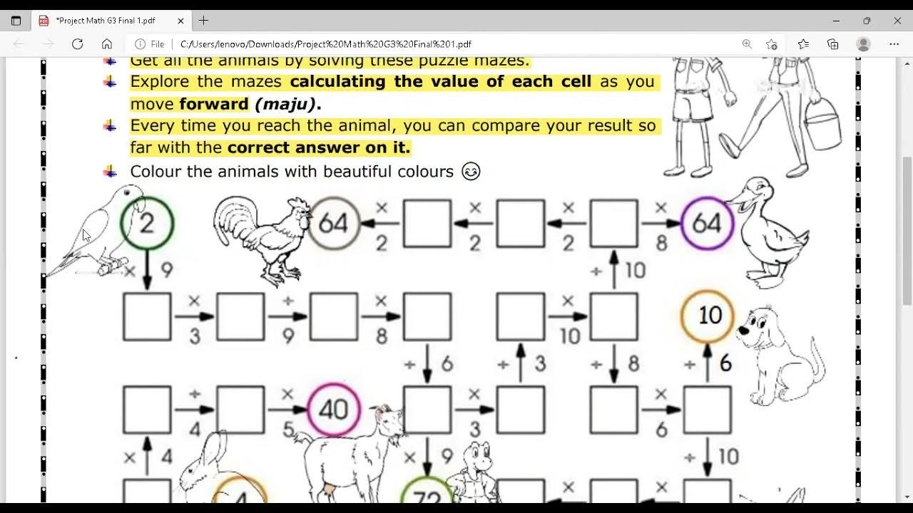 MATH PROJECT GRADE 3 FINAL TERM I - YouTube