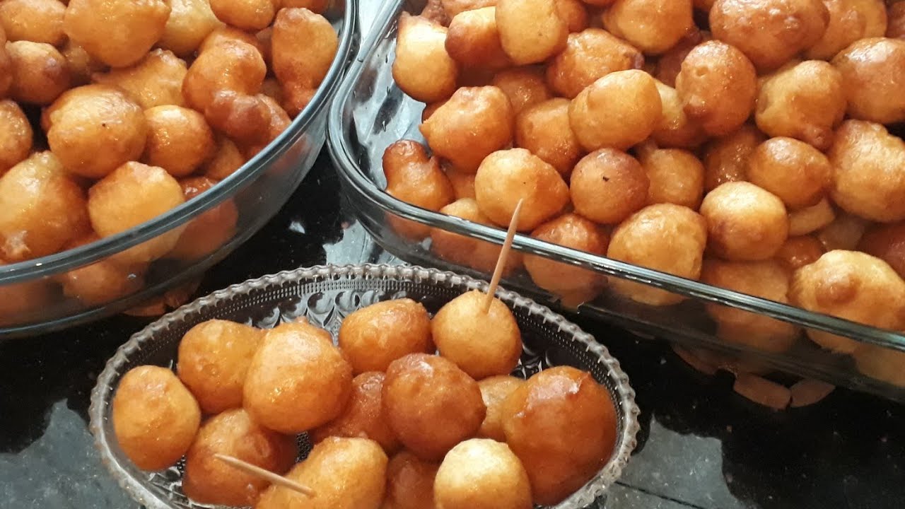 HOW TO MAKE LOKMA / DOUGH BALLS IN SYRUP - YouTube