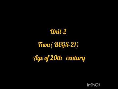 tnou british literature ll age of 20th century - YouTube