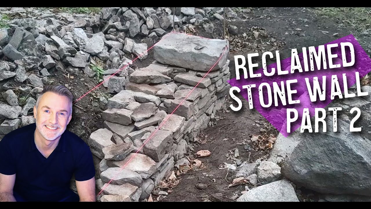 Building a Reclaimed Dry Stone Wall by Hand | DIY Garden Wall Project ...