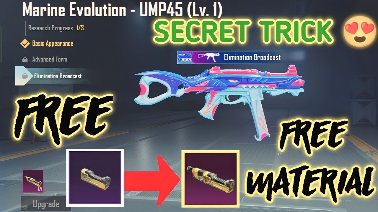 HOW TO GET FREE MATERIAL IN BGMI | MINI MATERIAL M416 UPGRADE | CONVERT ...