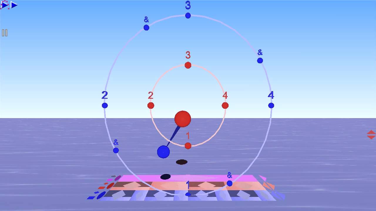 Metronome rhythm for 4/4 swing rhythm in 3D - with Bounce Metronome Pro ...