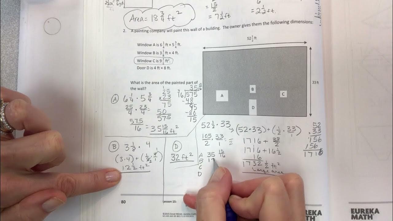 Eureka math grade 5 module 5 lesson 15 homework pages - YouTube